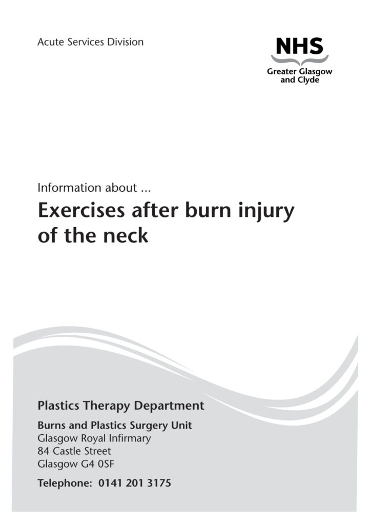 Patient Information leaflets – Care of Burns in Scotland